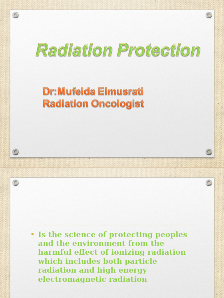 Radiation Protection Principles | PDF | Ionizing Radiation | Radiation ...
