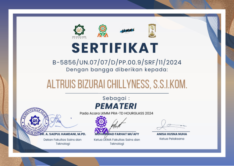 Sertif LKMM - 20241201 - 063619 - 0000 | PDF