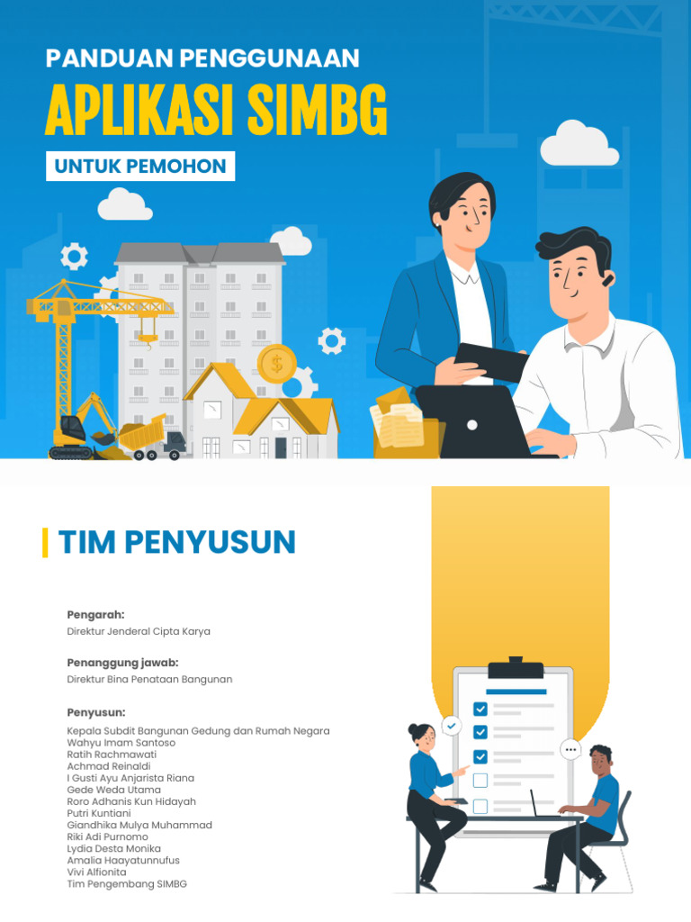 Panduan Penggunaan Aplikasi Simbg Untuk Pemohon | PDF