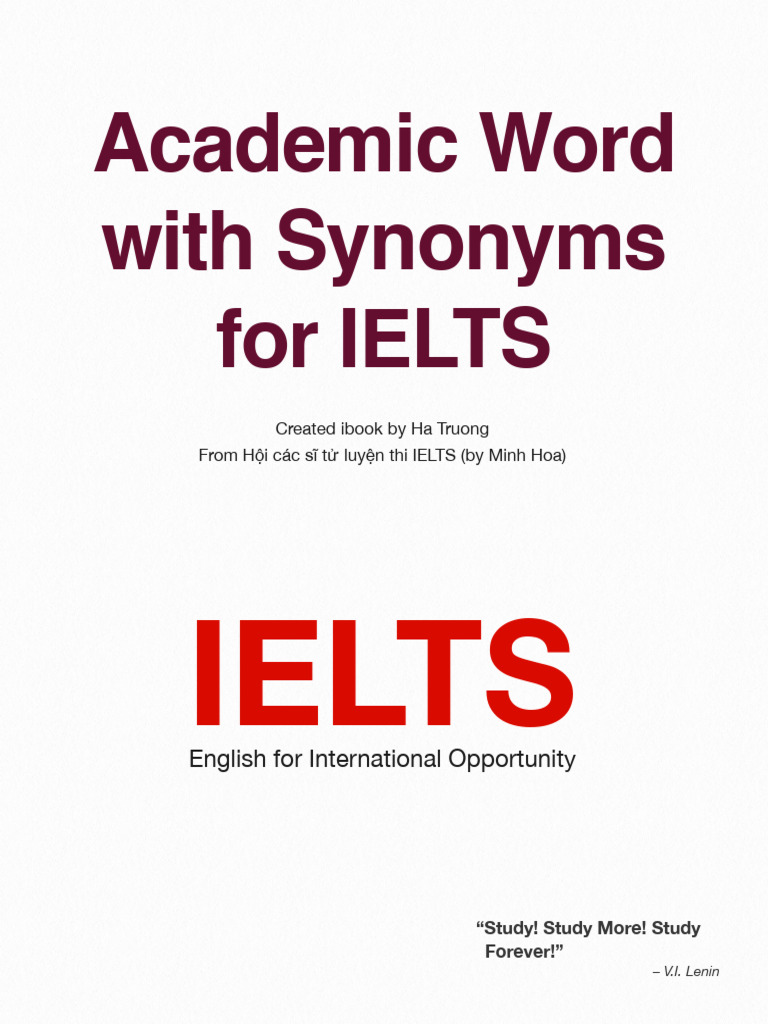 Ielts Academic Word With Synonyms | PDF