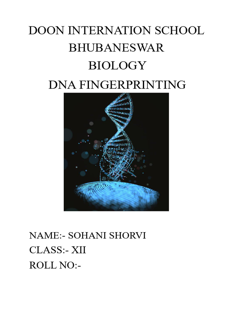 bio project DOON | PDF | Dna Profiling | Single Nucleotide Polymorphism