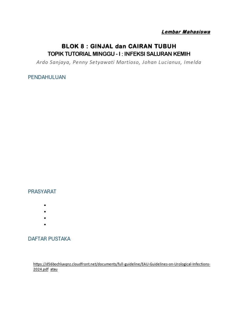 Skenario Tutorial Modul I Blok 8 | PDF