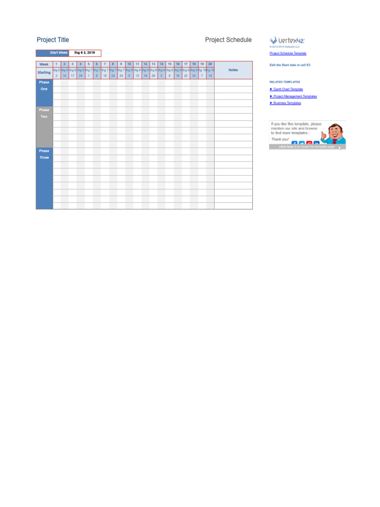 project-schedule | PDF | Worksheet | Spreadsheet