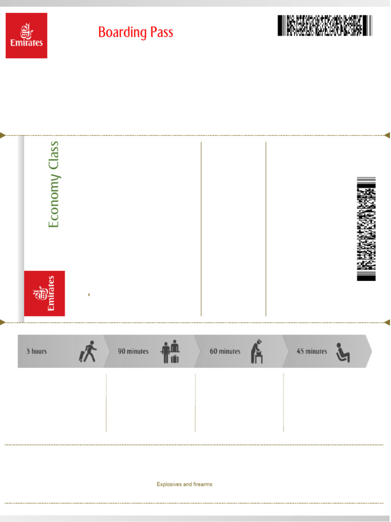 Emirates Boarding Pass Details | PDF | Aviation