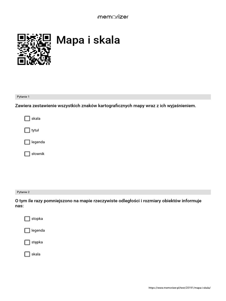 Mapa I Skala - ROZWIĄŻ | PDF
