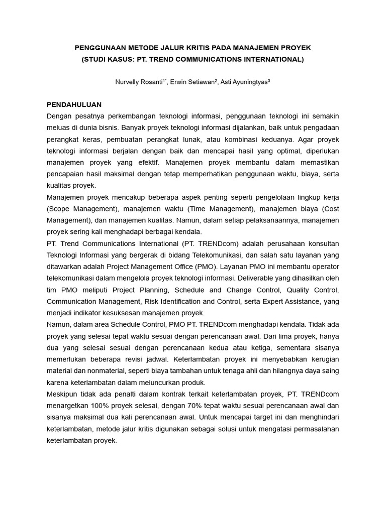 Mohammad Faldi Fauzi - 202310062 - Review Jurnal Penggunaan Metode Jalur Kritis Pada Manajemen ...