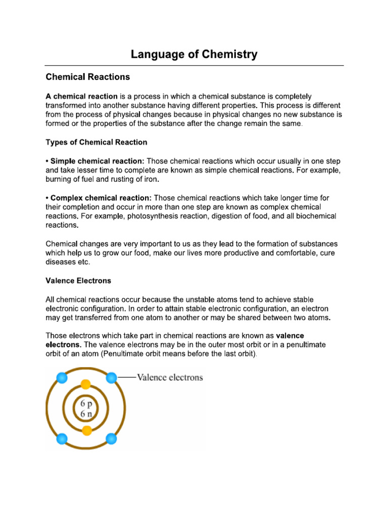 Language of Chemistry | PDF