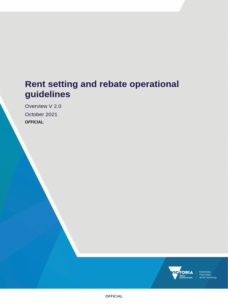 Rent Setting and Rebate Operational Guideline Overview | PDF | Renting | Subsidy