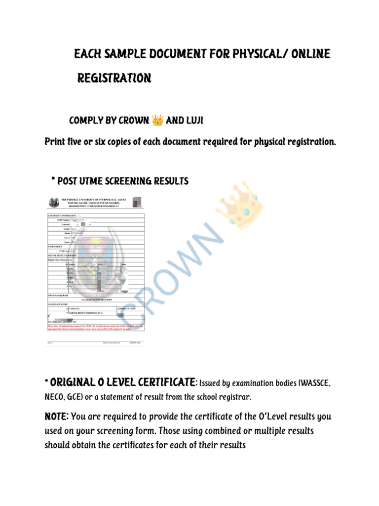 EACH SAMPLE DOCUMENTS BY CROWN ? AND LUJI | PDF