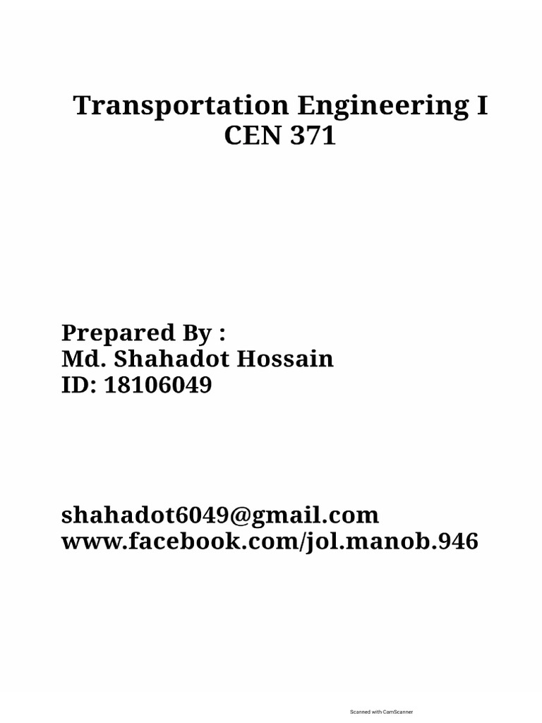 CEN 371 Hand Note | PDF