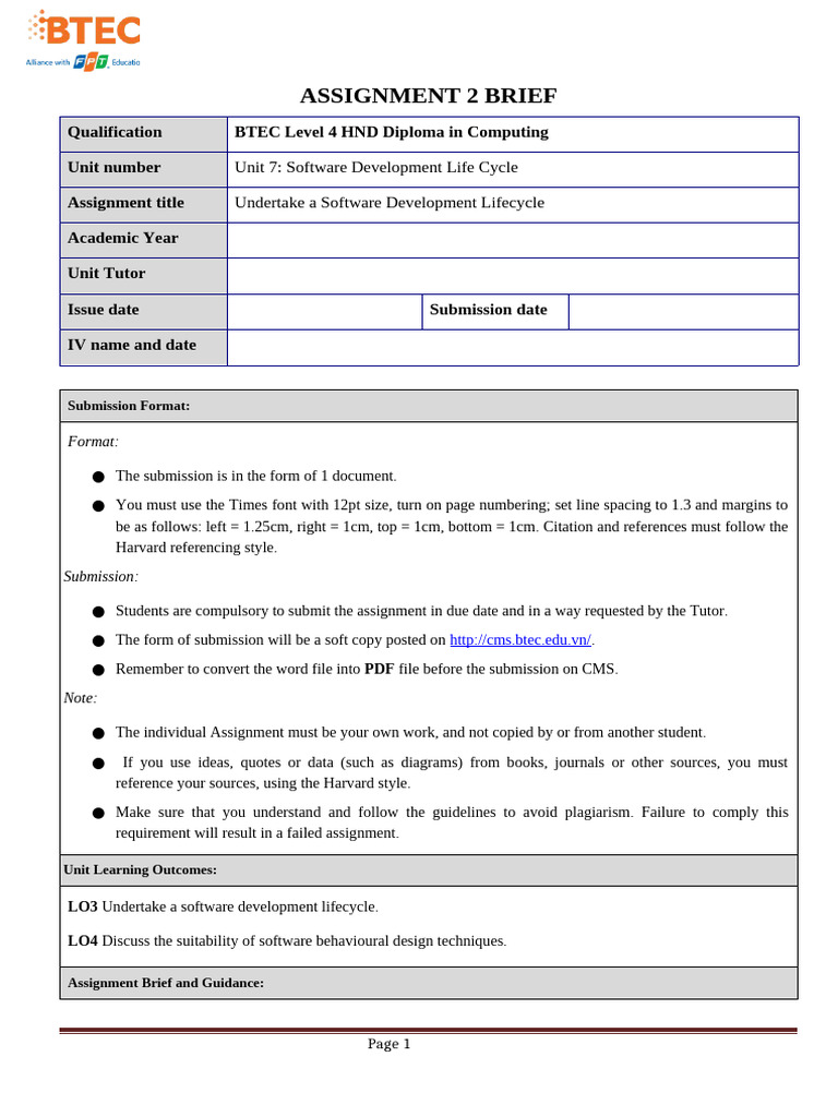 Unit 7.Assignment brief 2 (1) | PDF | Use Case | Software Quality