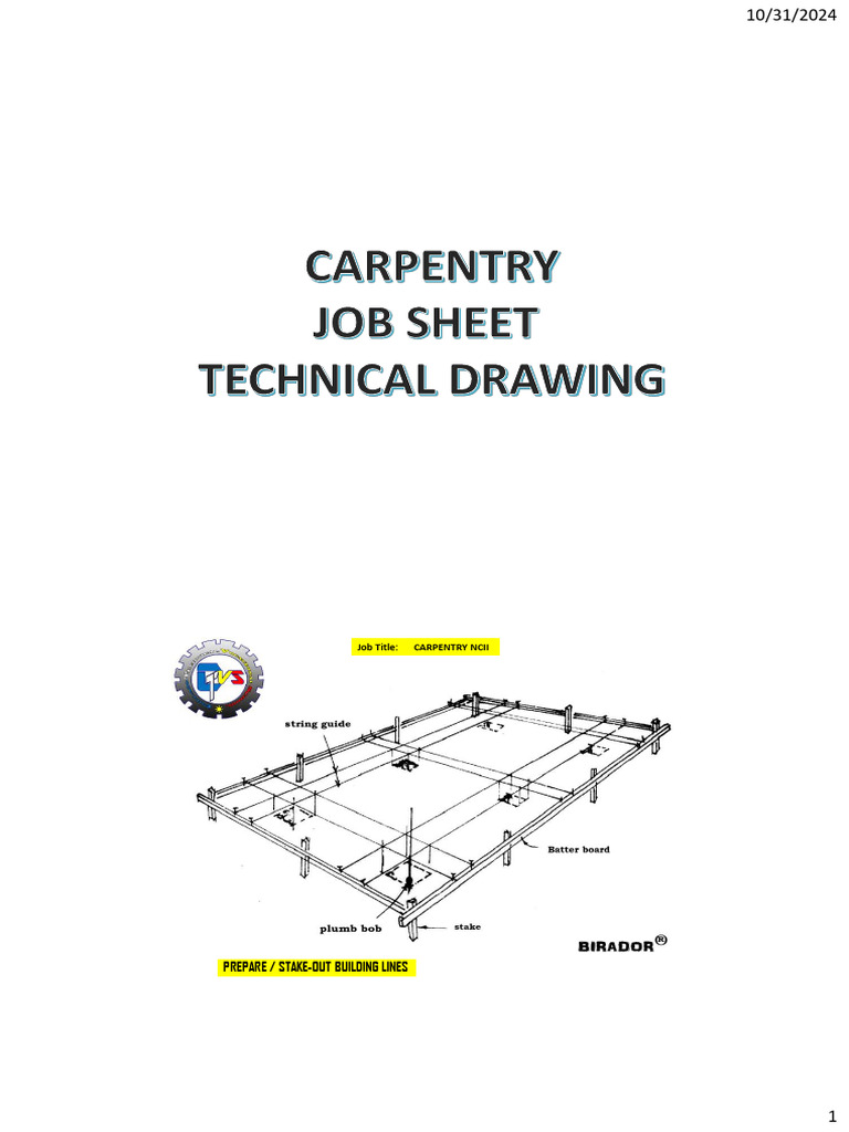 Jobsheet Carpentry Nov 12 2024 - Aitech | PDF | Carpentry | Framing ...