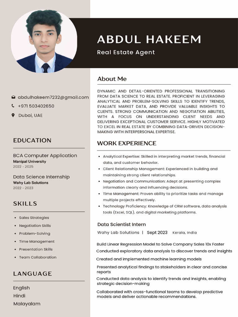 Hakeem CV, RE | PDF