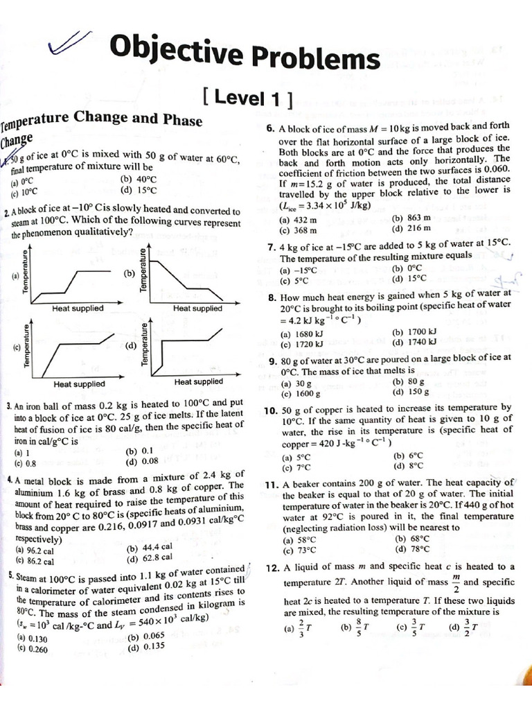 Calorimetry - Practice Questions With Solutions | PDF