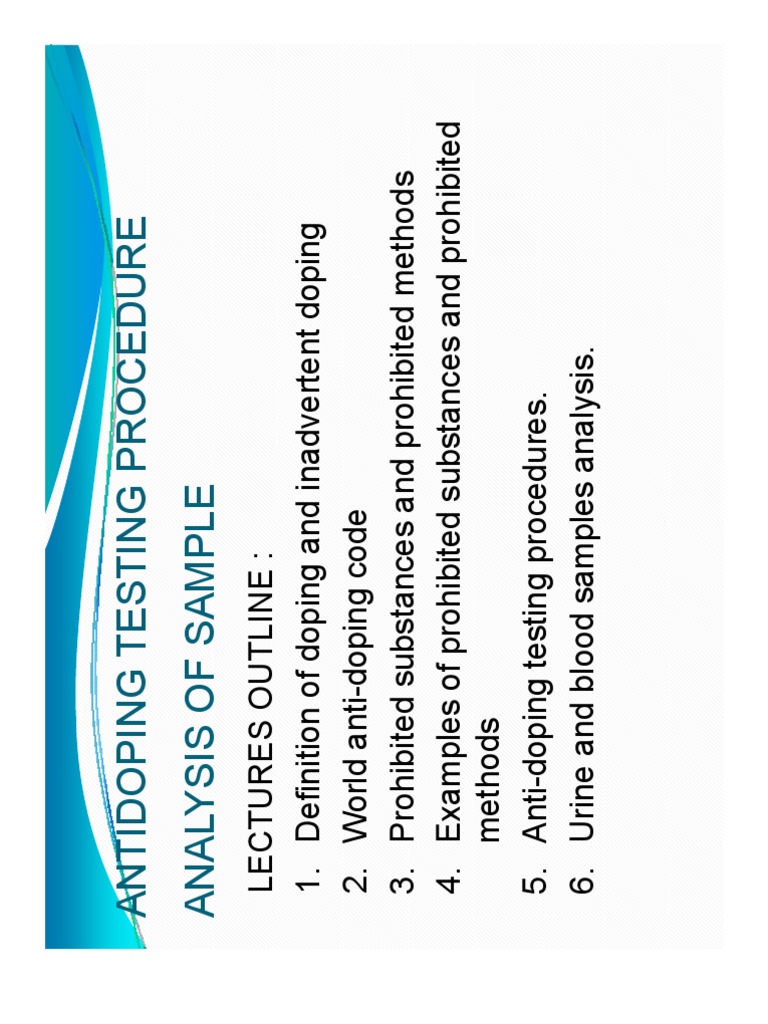 Anti Doping Testing Procedures | PDF | Doping In Sport | Gas Chromatography