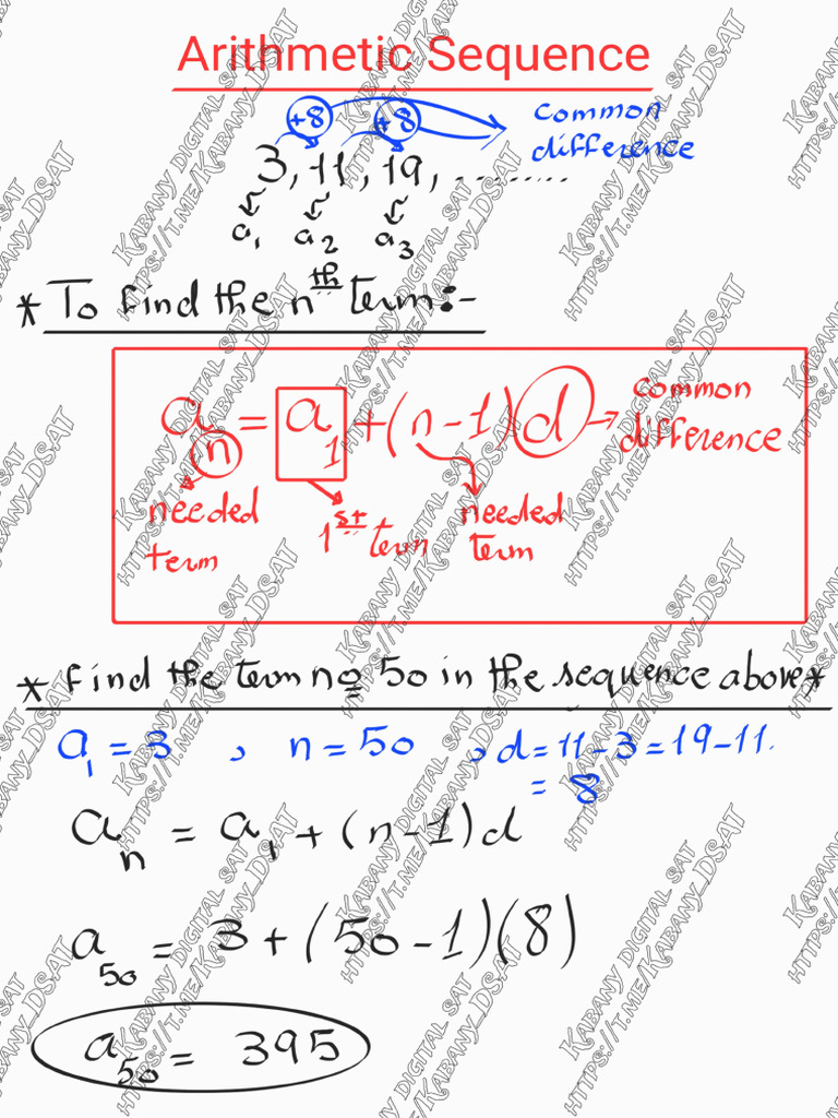 Arithmetic sequence & Geometric sequence | PDF