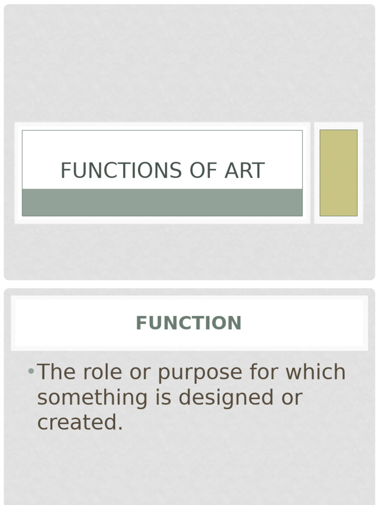 FUNCTIONS OF ART-FINAL | PDF | The Arts