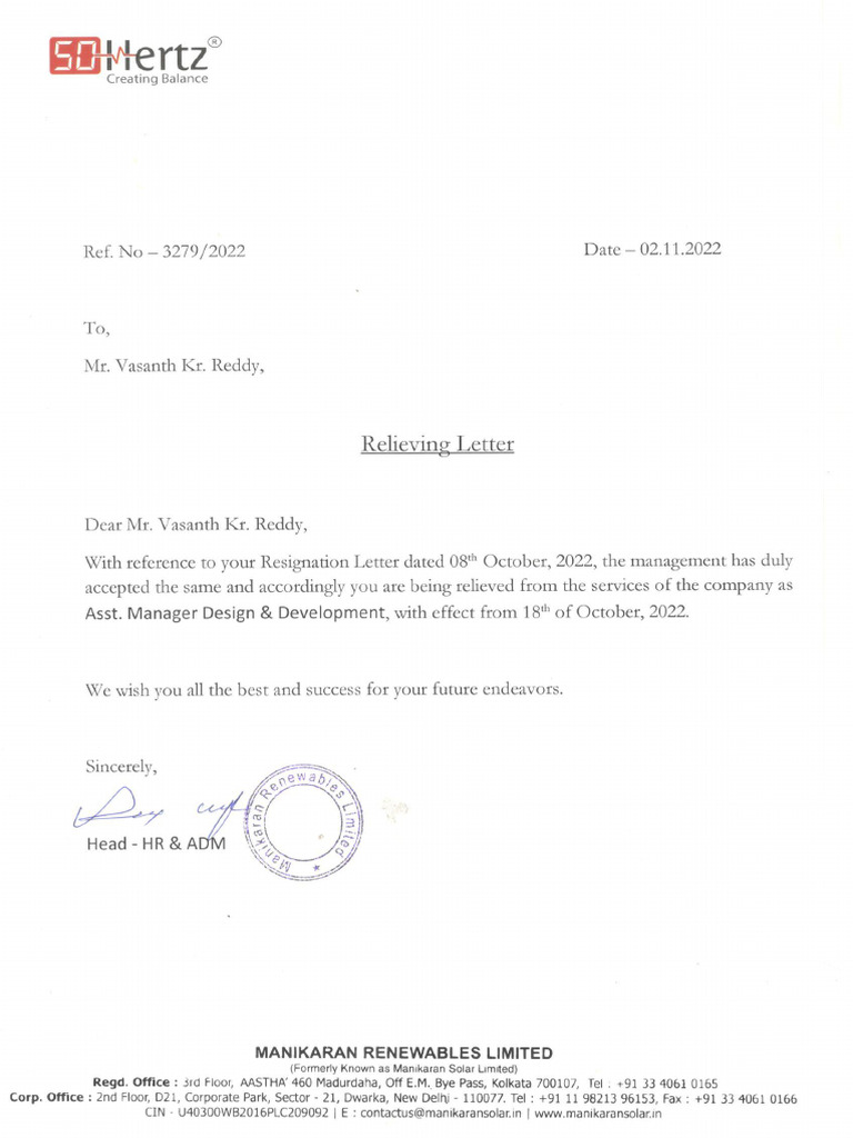 Vasanth Reddy RL EXP | PDF