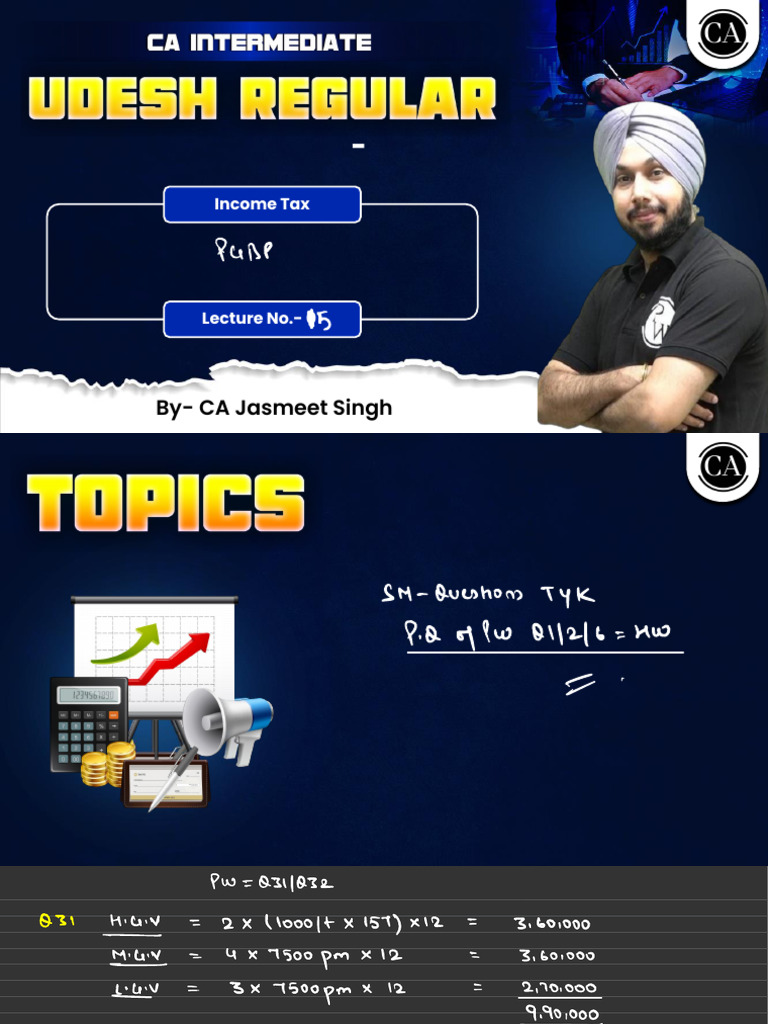 Heads of Income (PGBP) 15 - Class Notes | PDF | Taxes | Government Finances