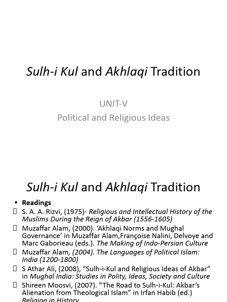 Sulh-i Kul.pptx | PDF | Religious Faiths