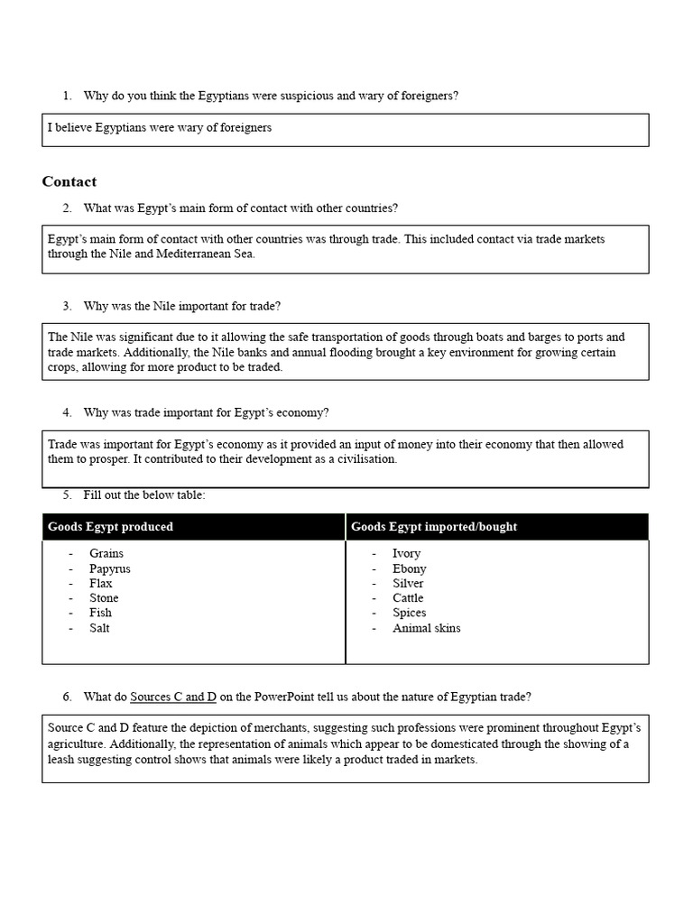 Contacts and Conflicts Worksheet | PDF