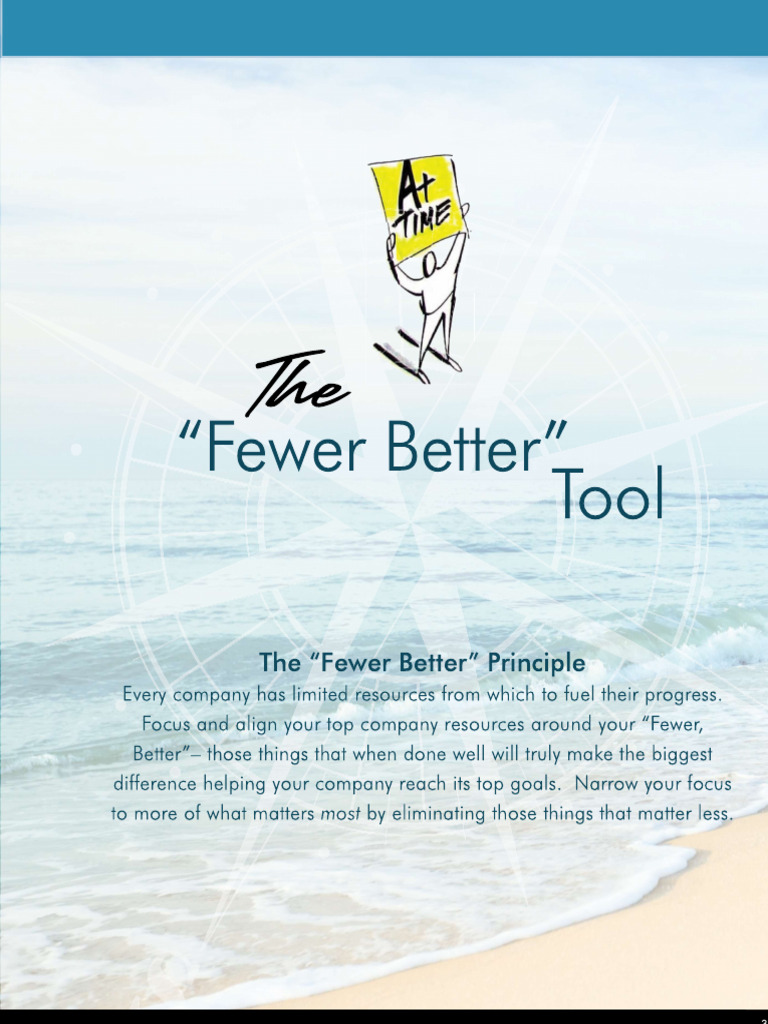 The Fewer Better Tool | PDF