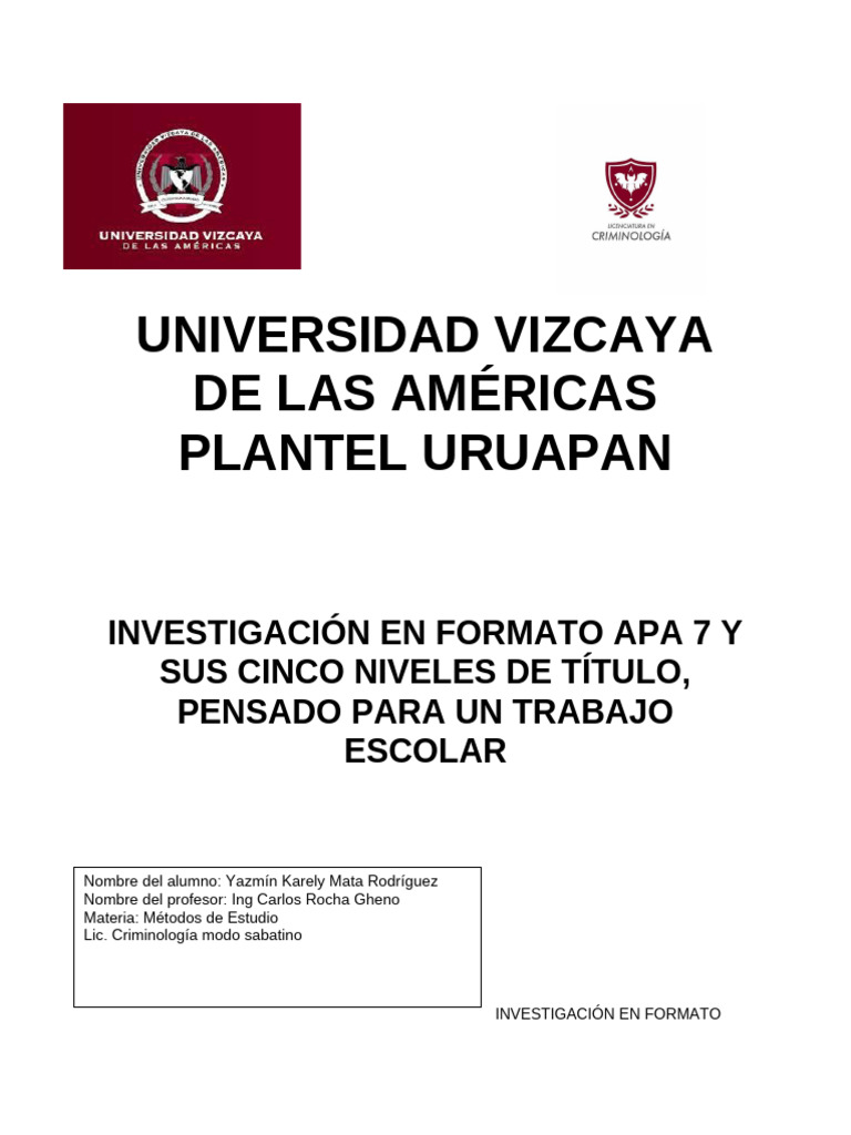 Características de Documentos Escolares | PDF | Estilo apa | Caso de carta