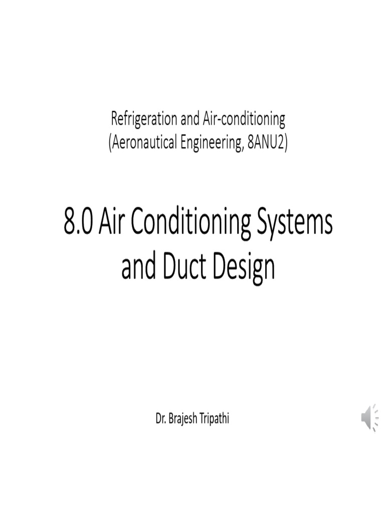 8.0 RAC Air Conditioning Systems and Duct Design-1 | PDF | Air ...