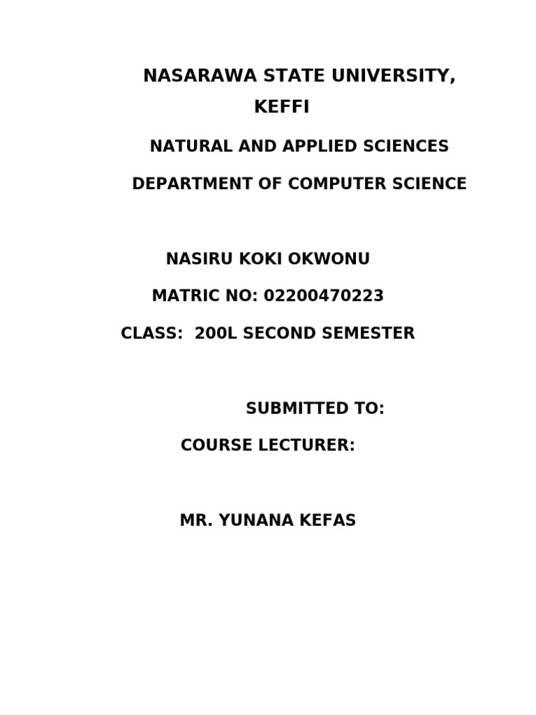 cmp 223 assignment | PDF | Boolean Algebra | Teaching Mathematics