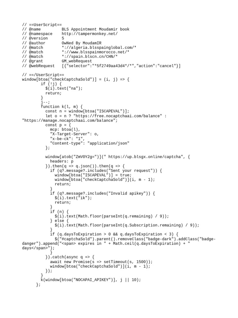 BLS Appointment Script Users | PDF | Digital Typography | Notation