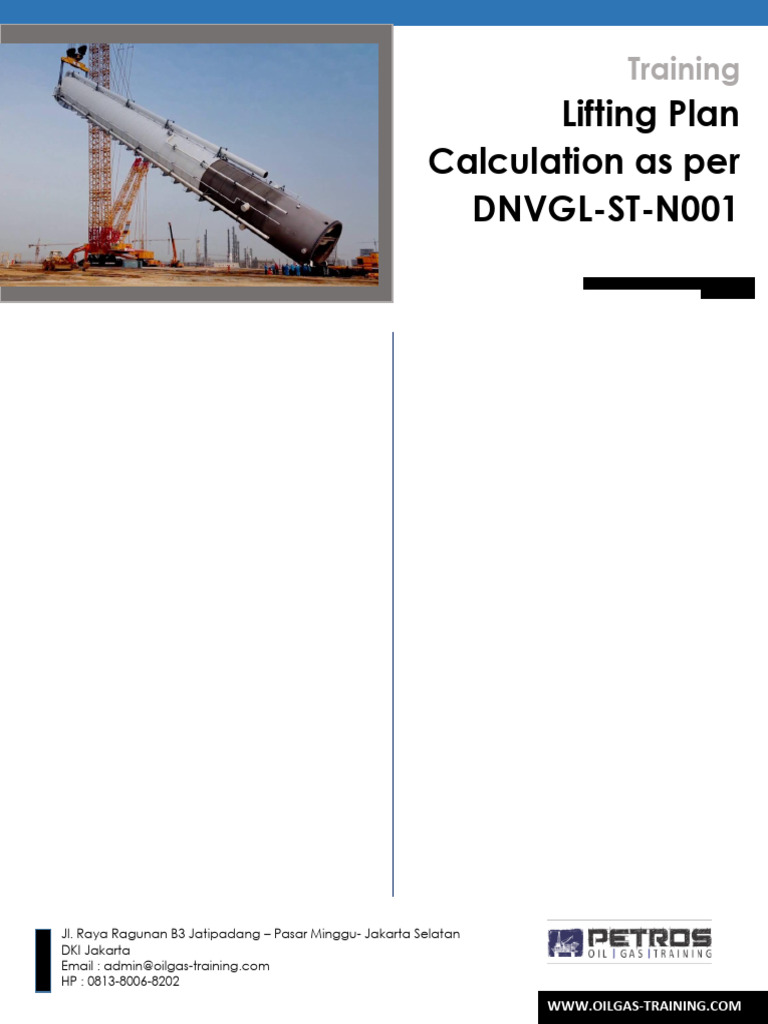 Lift-02 Lifting Plan As Per Dnvgl-st-n001 - Page 1 | PDF | Civil ...