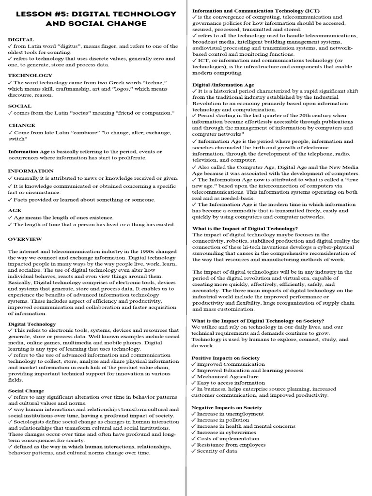 Elective Living in It Era - Ece | PDF | Information | Information And Communications Technology