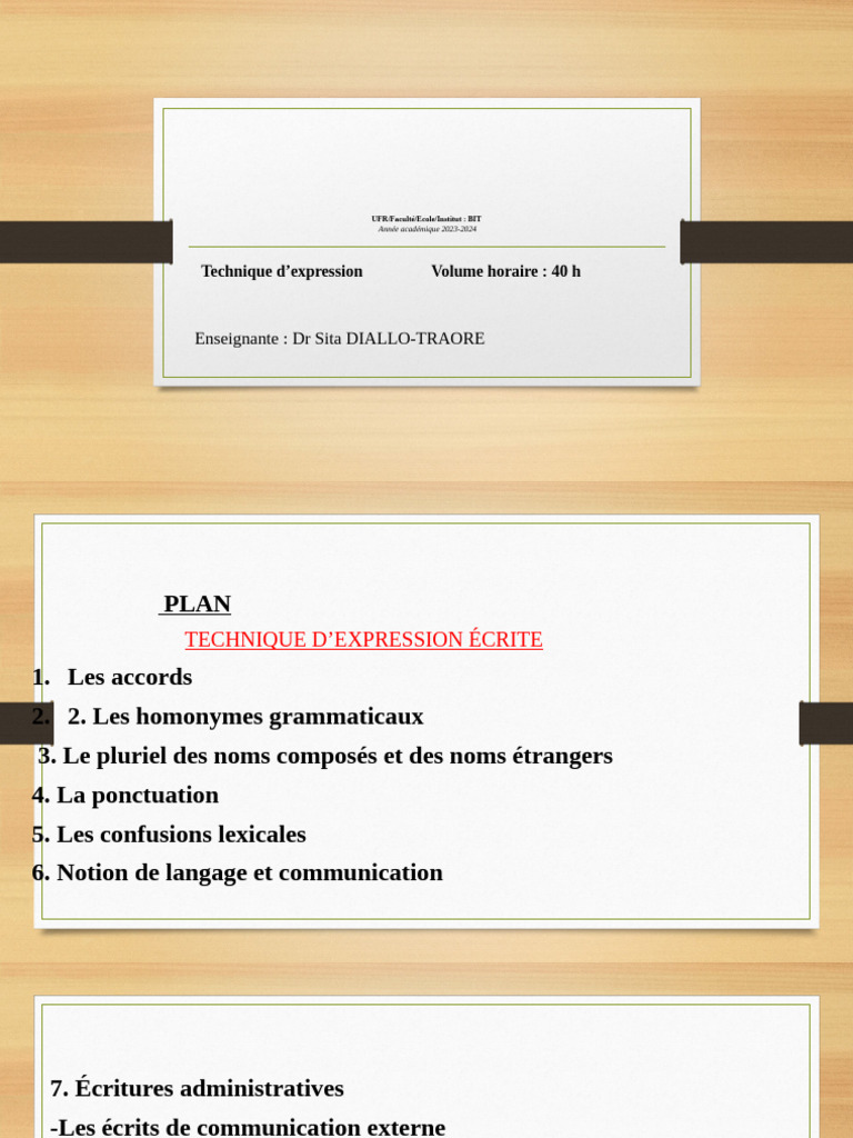 Cours Technique D Expression Bit Grammaire Et Vocabulaire | PDF | Adverbe | la communication