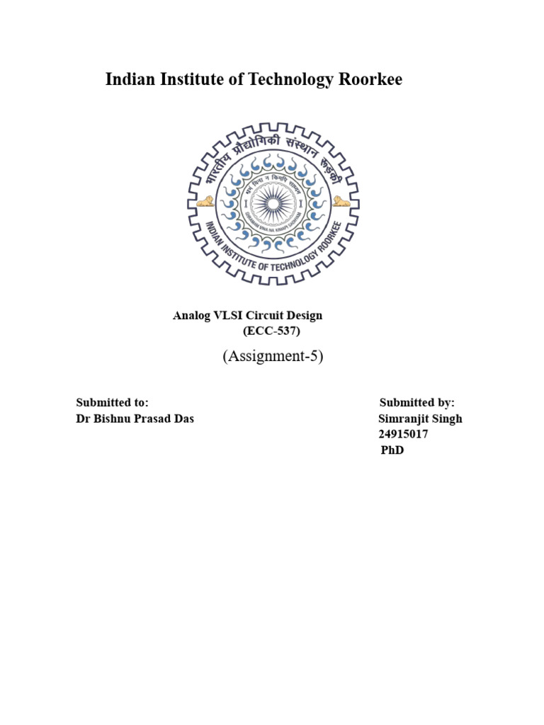 Analog Assignment 5 | PDF | Electrical Impedance | Electrical Network