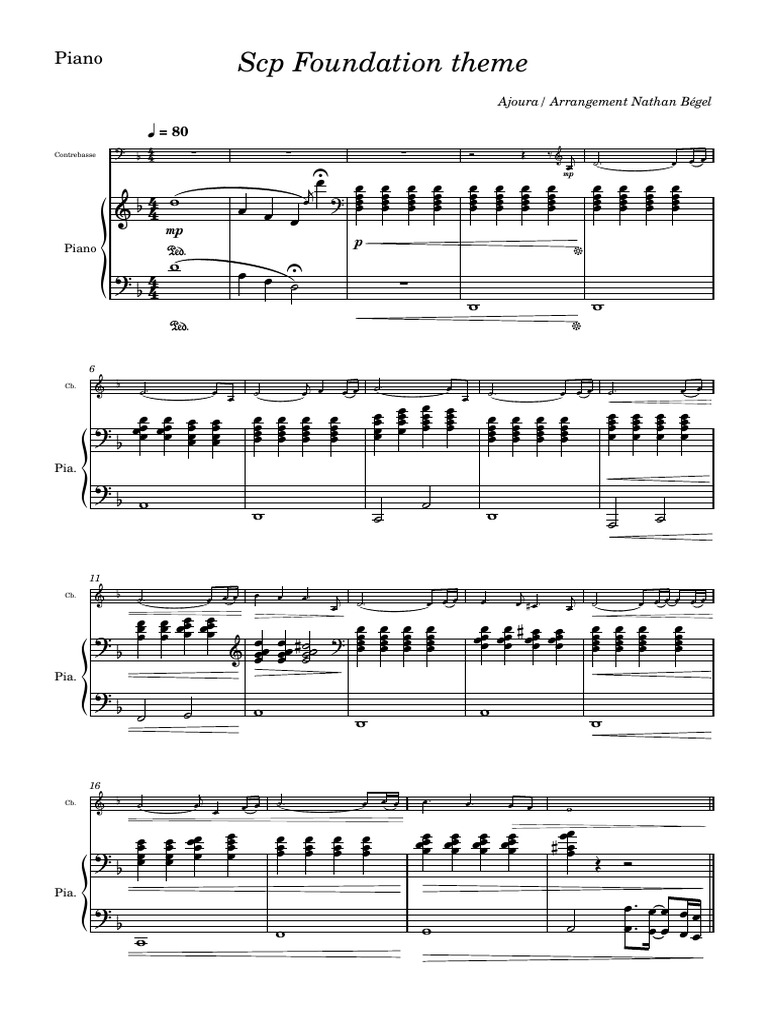 Scp foundation theme arrangement-Piano | PDF