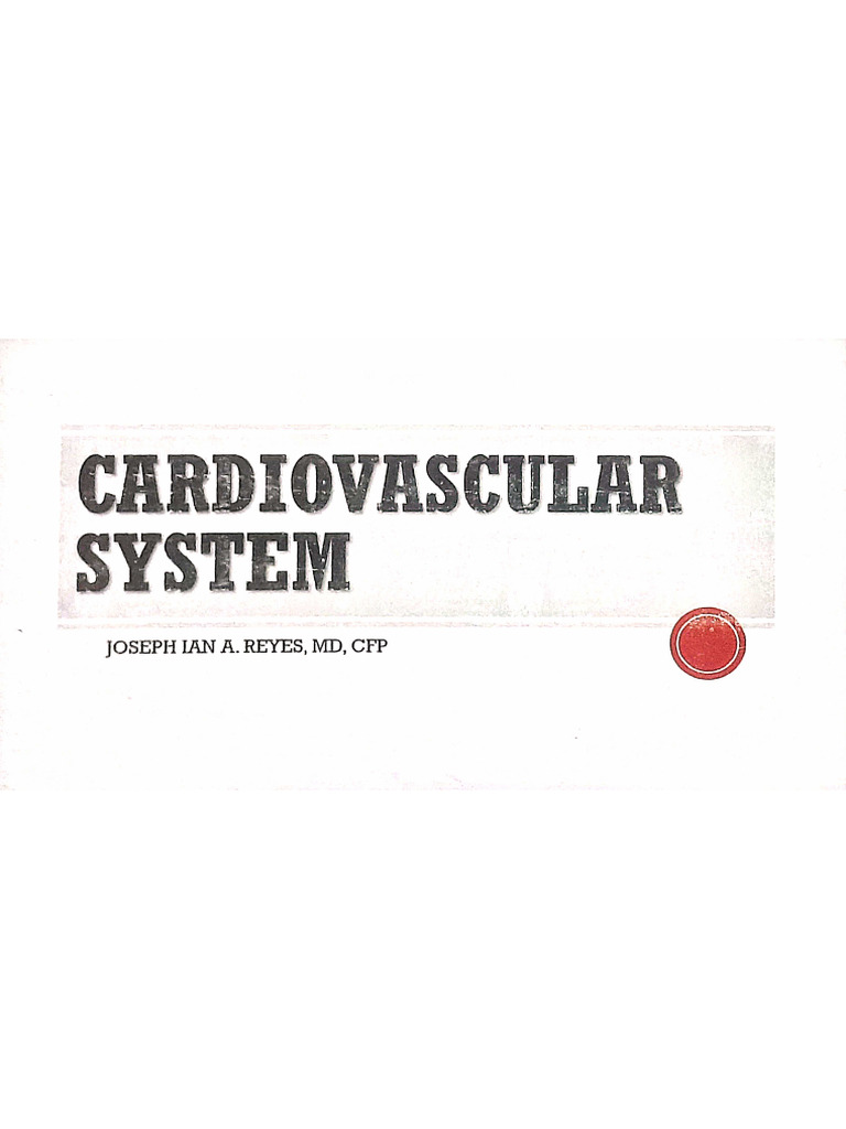 PD16 Cardiovascular System [18th May 2023] | PDF