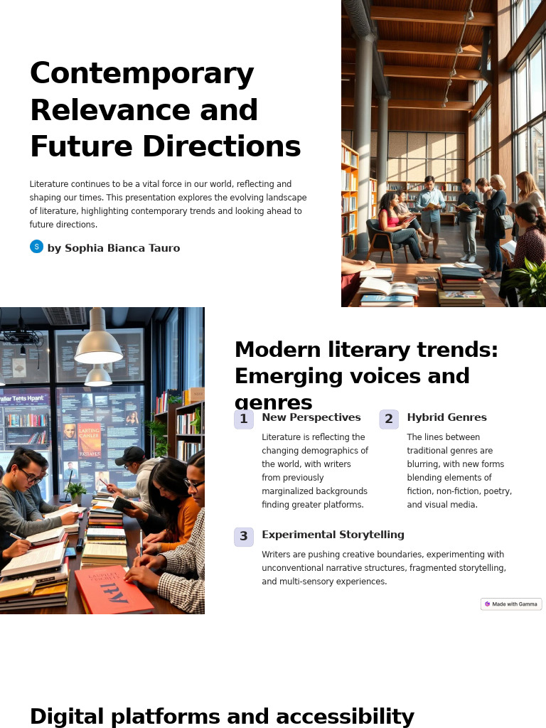 Contemporary Relevance in Literature | PDF | Storytelling | Multimedia