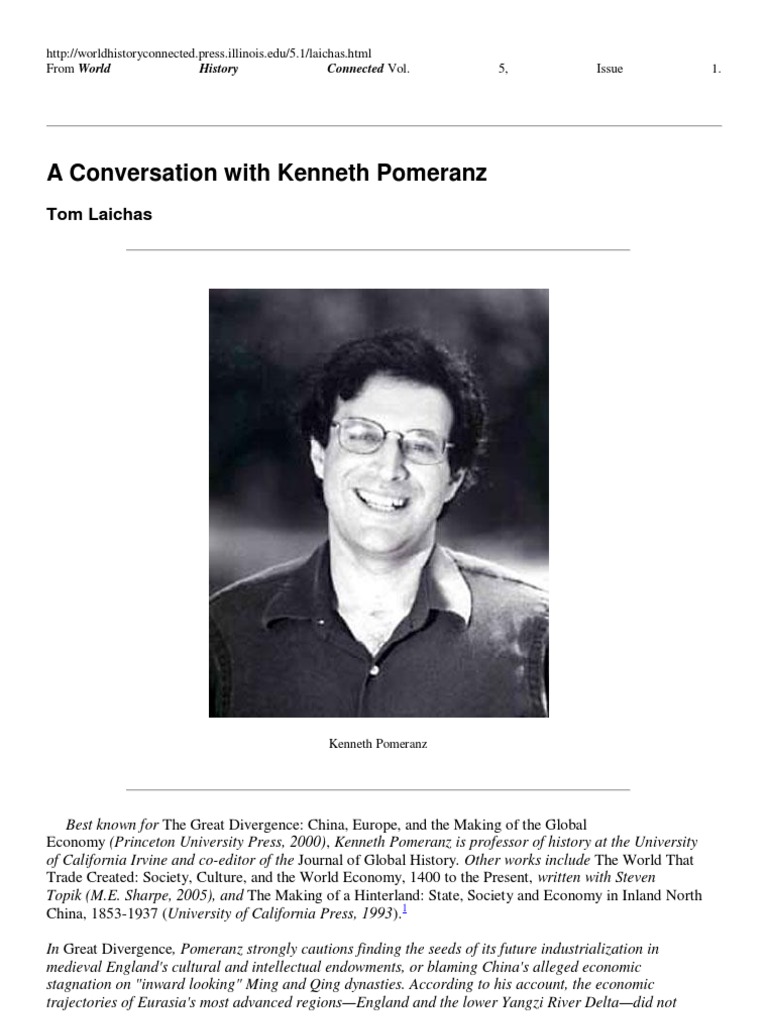 A Conversation With Kenneth Pomeranz | PDF | Industrial Revolution ...