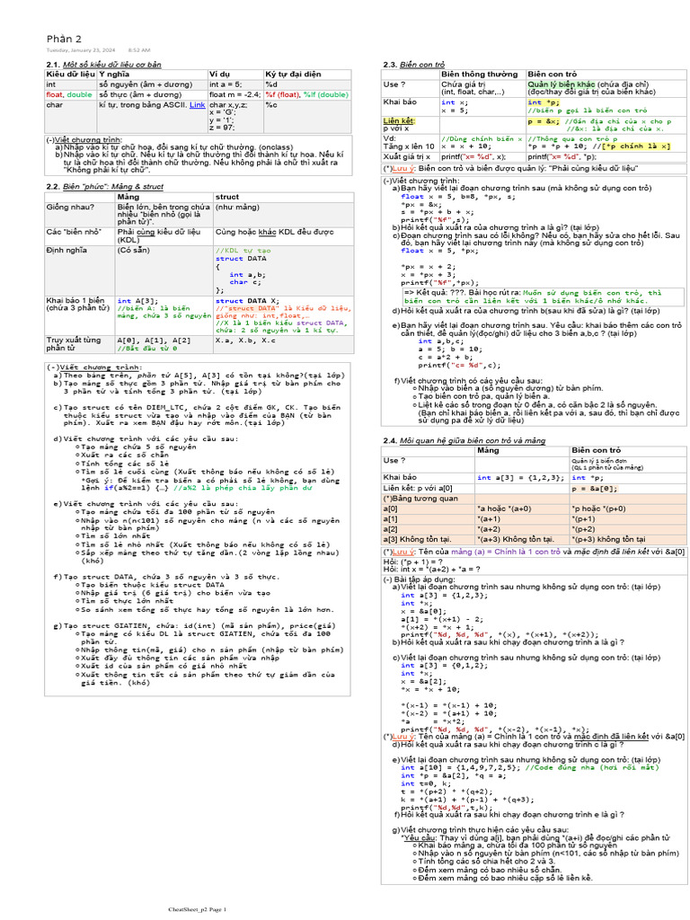 CheatSheet_P2 | PDF