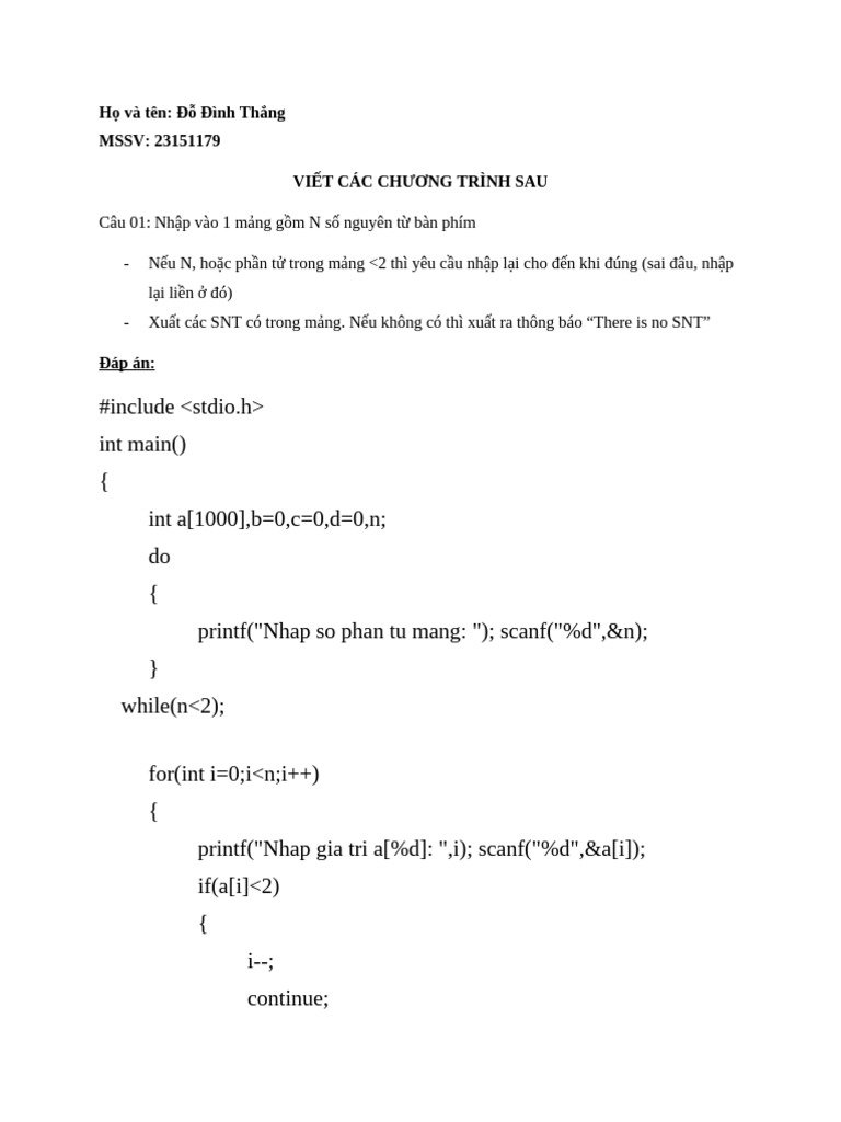 BTVN_02_Mảng | PDF