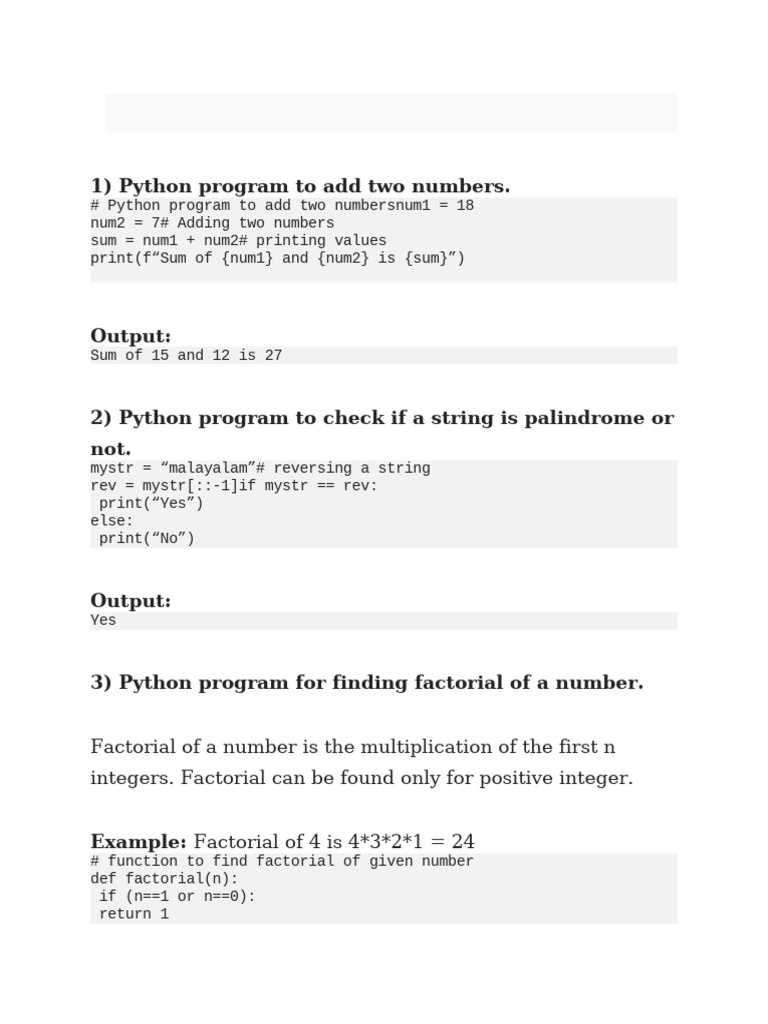 Python 10 Example | PDF | Mathematical Logic | Mathematics Python 10 Example | PDF | Mathematical Logic | Mathematics