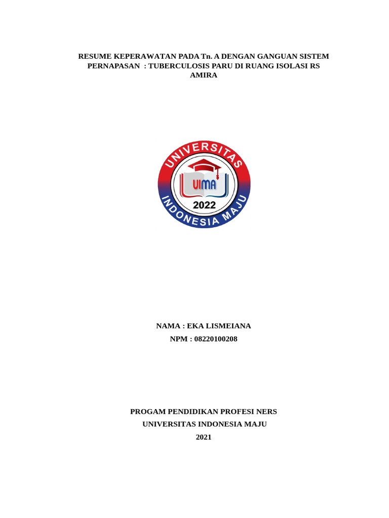 Resume MG VI Eka TB Paru | PDF