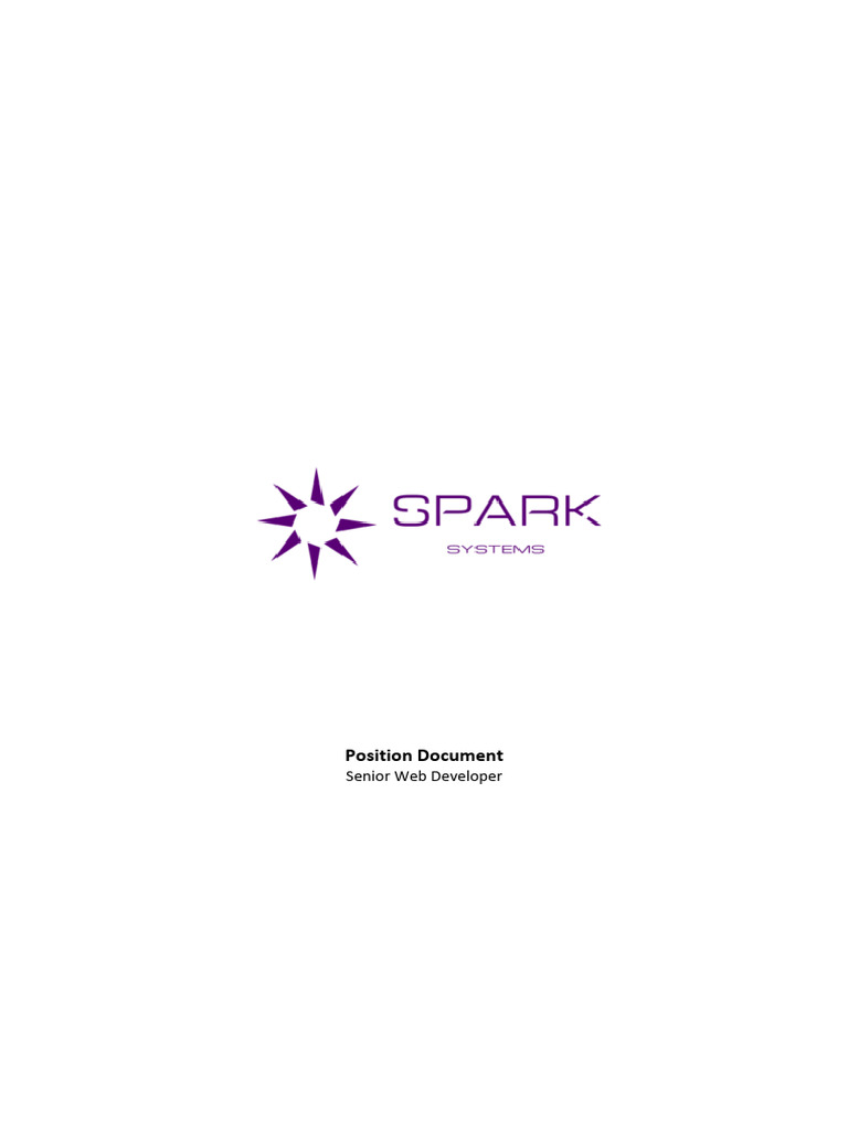 Spark Systems Senior Web Developer Pdf Web Development Systems