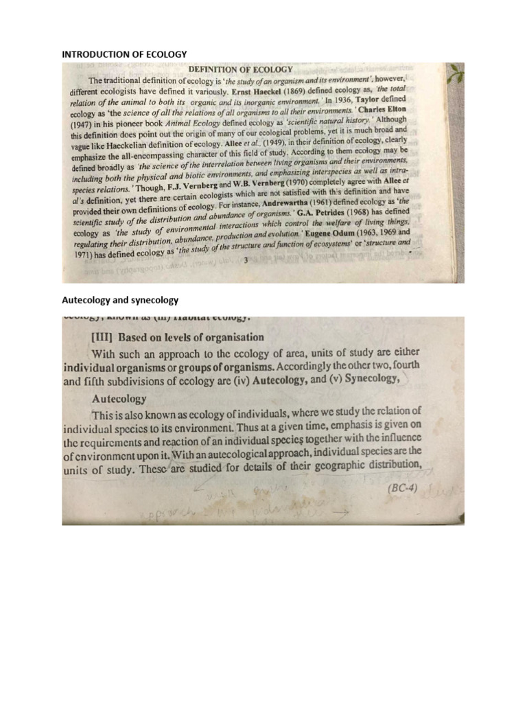 Overview of Ecosystems and Ecology | PDF