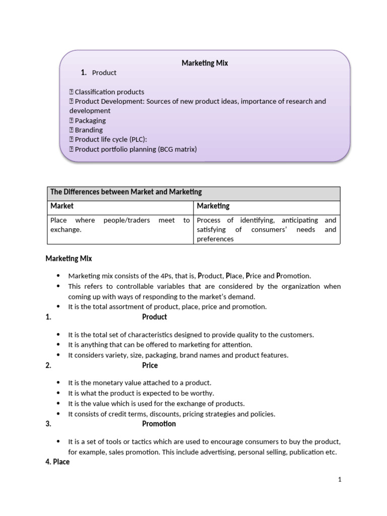 Lesson 10- Markting Mix (Product) | PDF | Pricing | Marketing