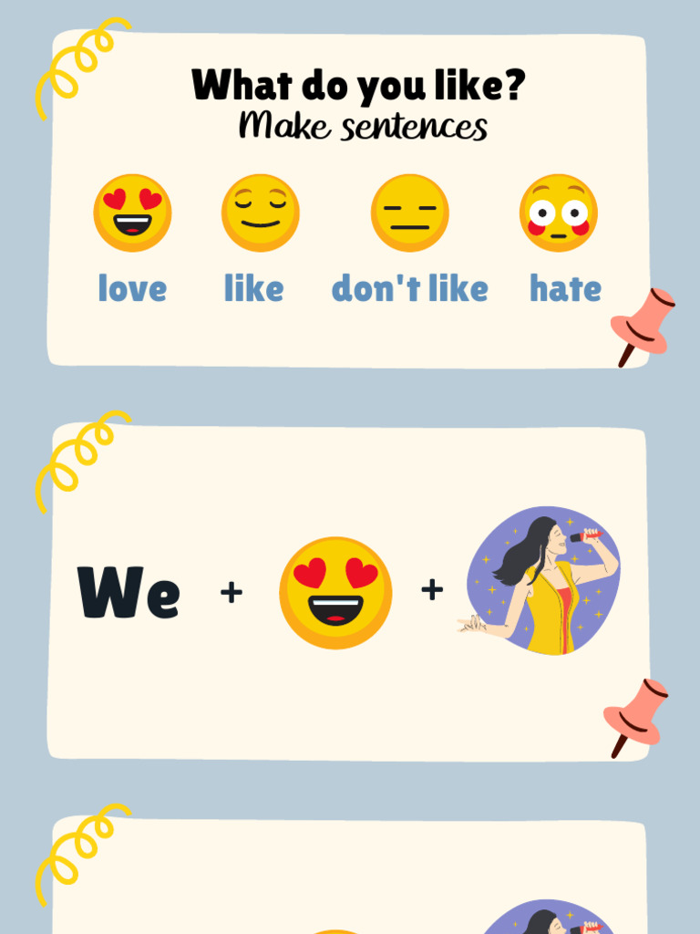 Expressing Likes and Dislikes in English | PDF