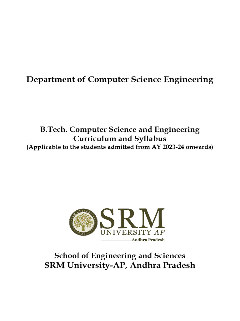 Btech Cse Curriculum and Syllabus 2023 24 | PDF | Reading Comprehension | Ecosystem