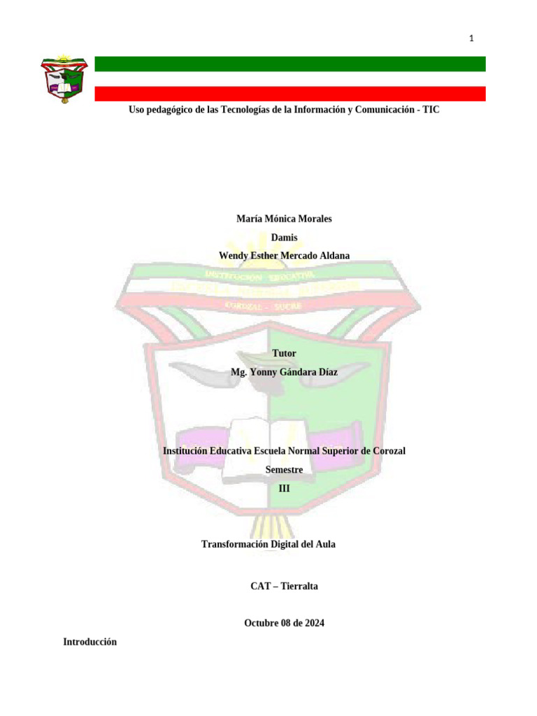 Proyecto de Las TIC | PDF | Enseñando | Tecnología de información y ...