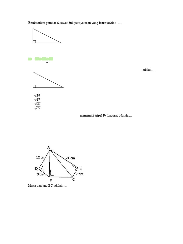 Latihan Pat MTK Kelas 8 | PDF