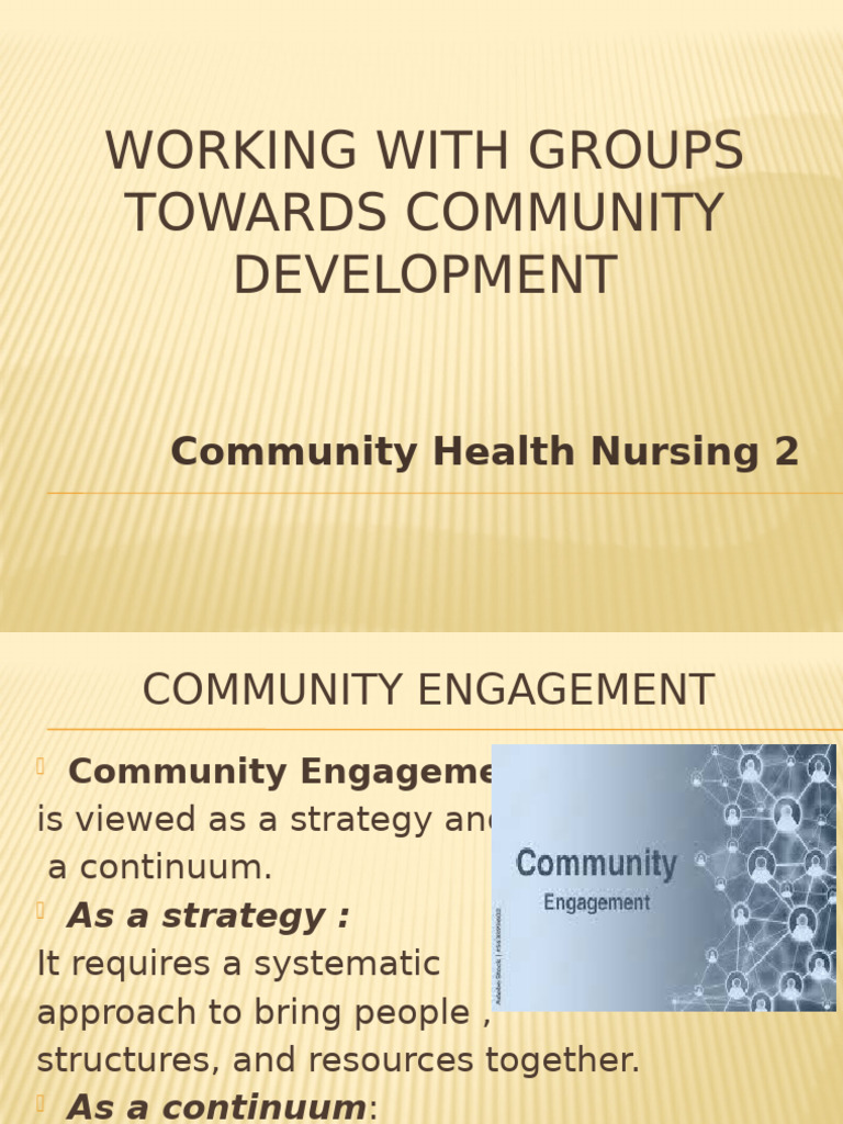 Working With Groups Towards Community Development | PDF | Mentorship | Learning